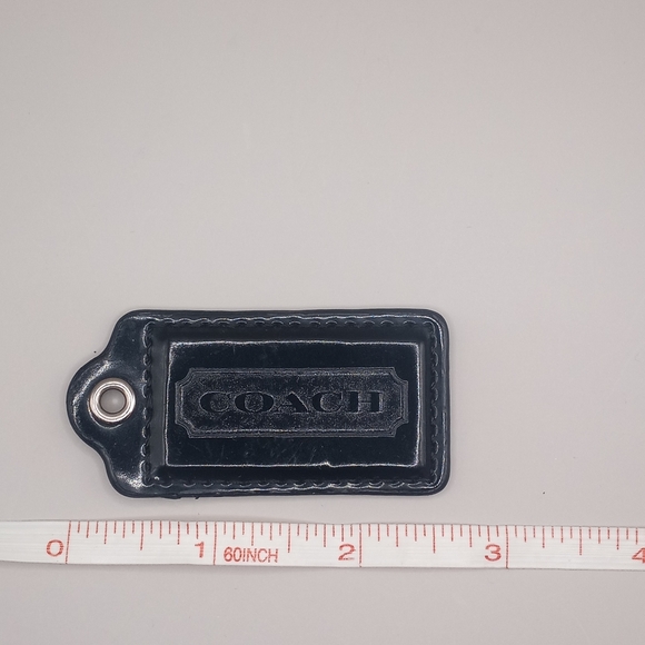 Coach | Bags | Coach Black Patent Leather Key Tag | Poshmark